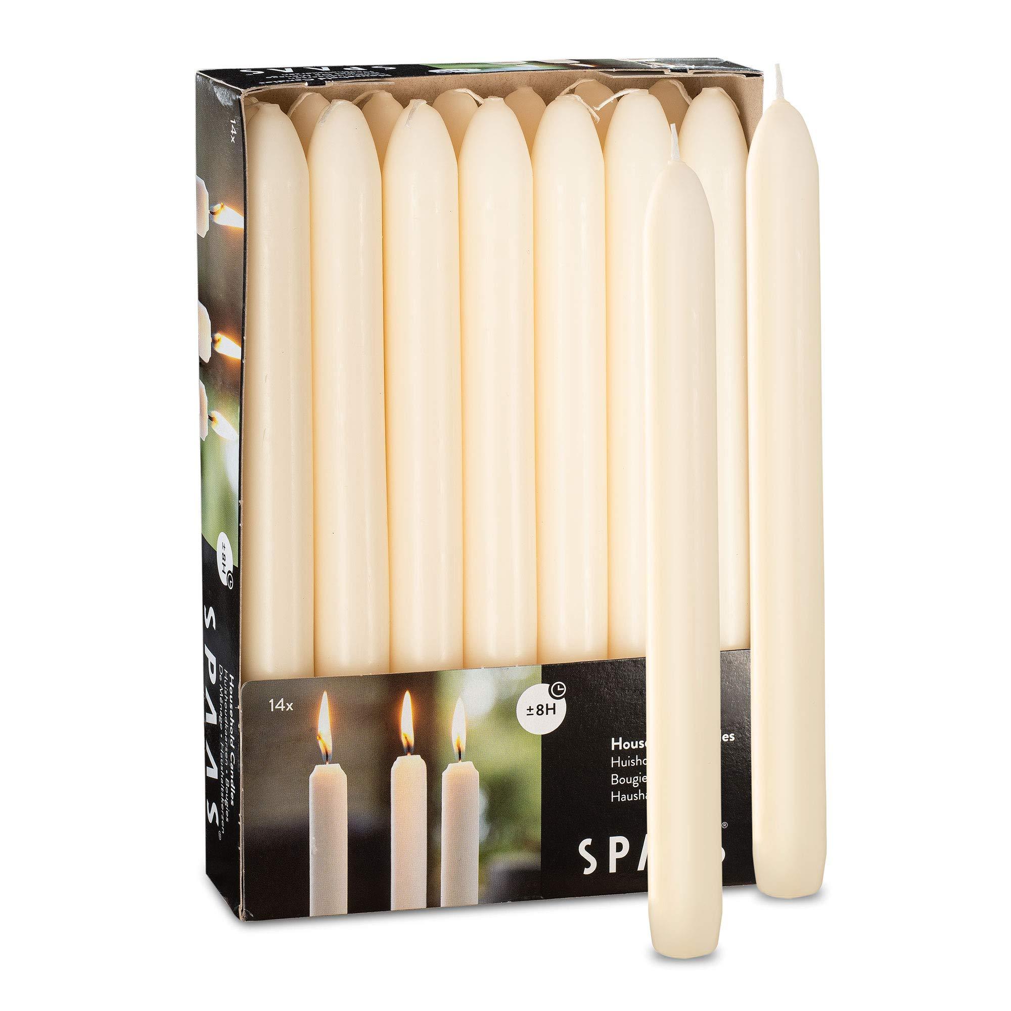 Taper Candles: 7 Inches Ivory Taper Candles, 7 Pack - Walmart.com