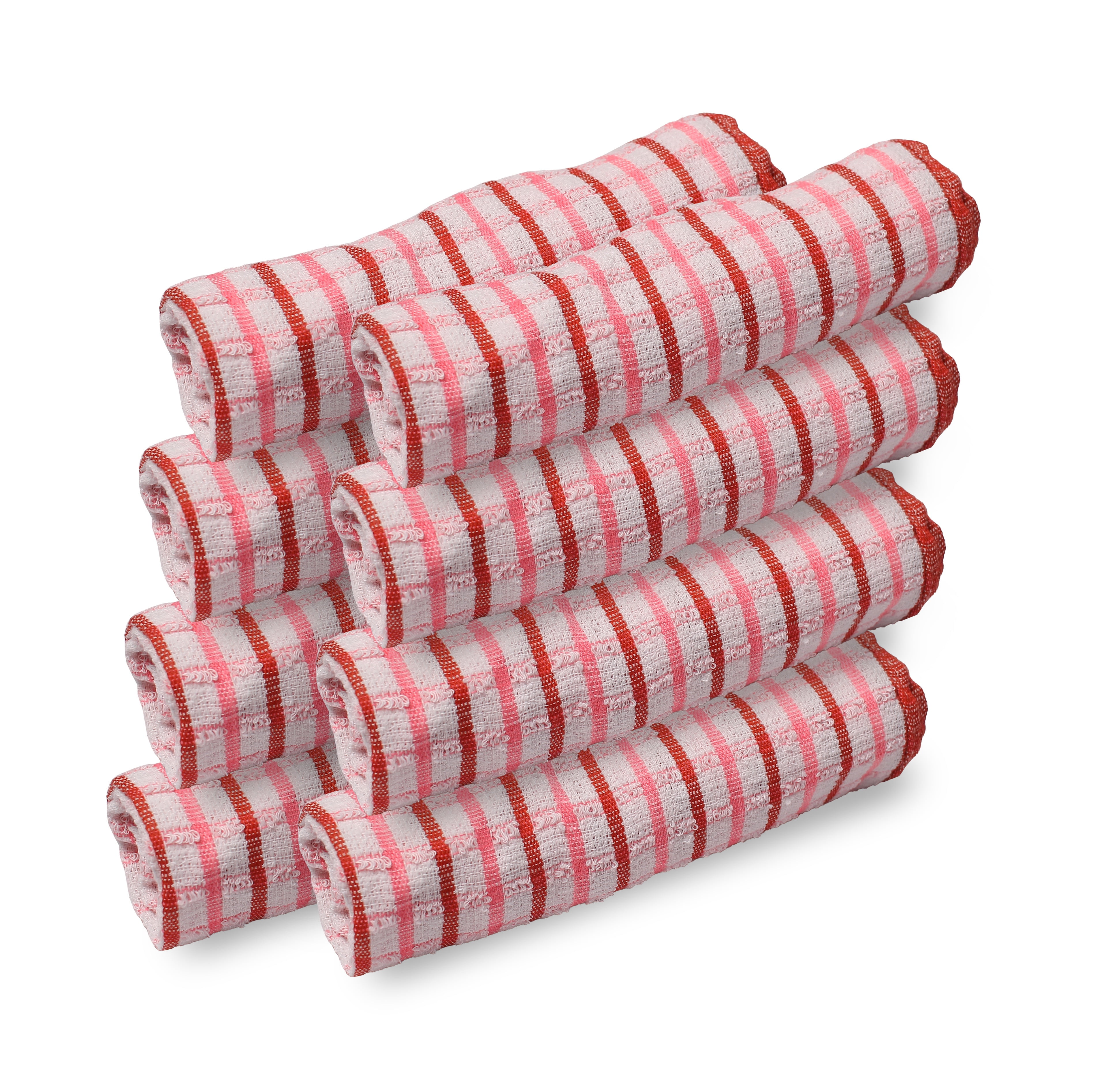 Tribes 8 Pack Red Dish Towels for Kitchen Heavy Duty Absorbent 100% ...