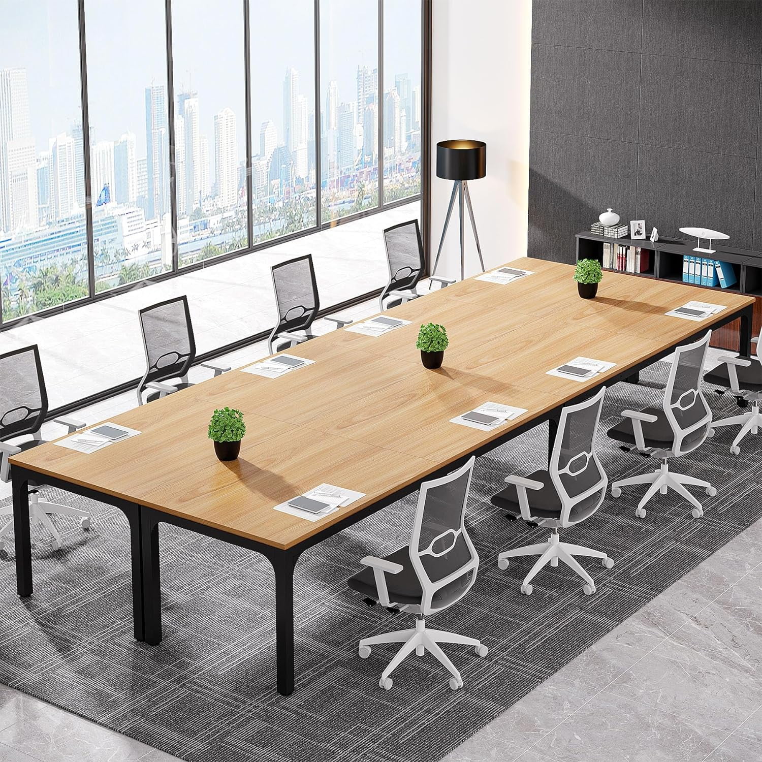 Tribesigns 13FT Conference Table,Large Rectangle Meeting Seminar Table ...