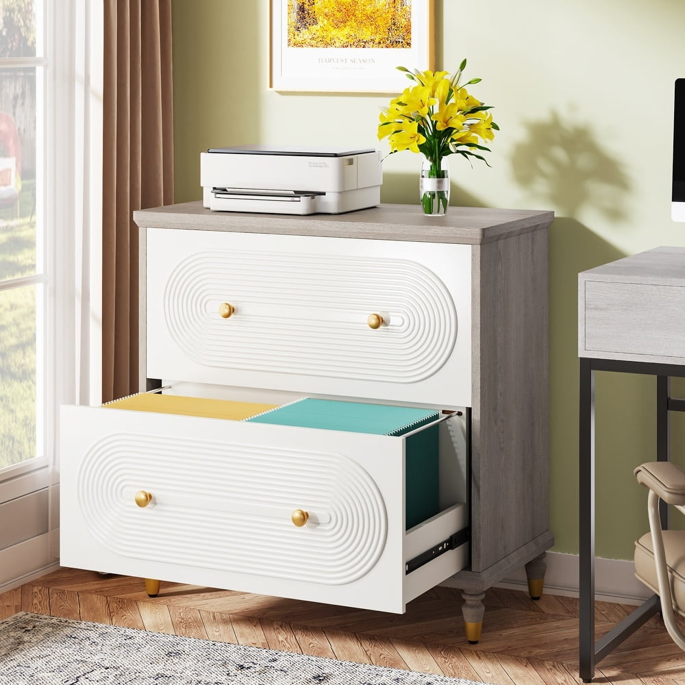 Tribesigns 2-Drawer File Cabinet, Modern File Cabinet for A4/Letter ...