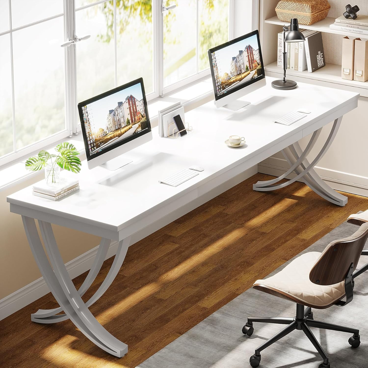 Tribesigns 2-Person Desk, 78.7-Inch Extra Long Desk, Large Double ...