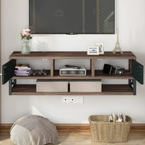 FITUEYES Floating TV Shelf Wall Mounted Media Console Entertainment ...