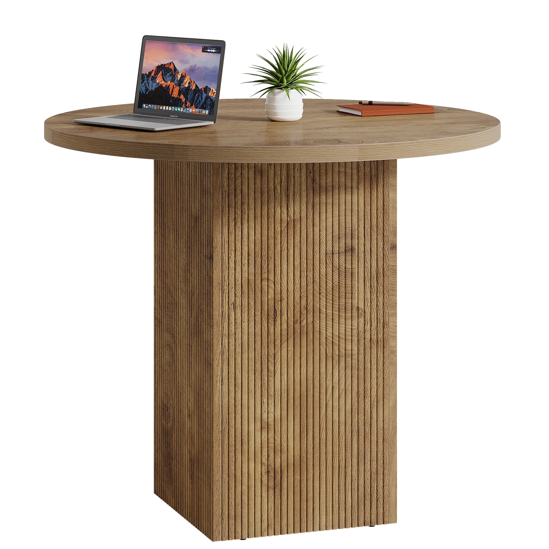 Tribesigns 31.5" Round Conference Room Table, Small Office Table with ...