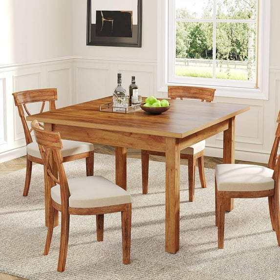 Finmind 39.4 Inches Square Dining Table for 2-4 People (Chairs Not ...