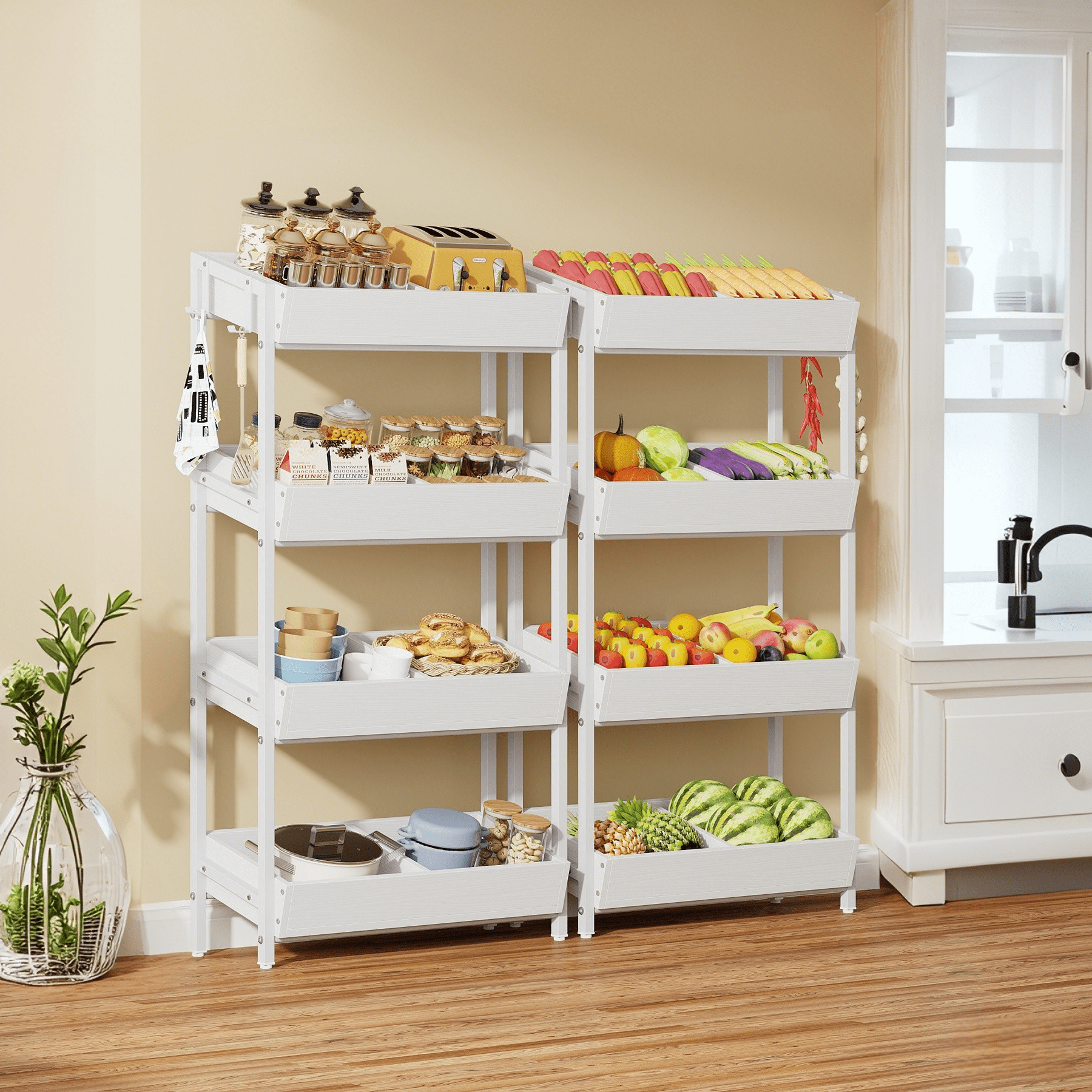 Tribesigns 4-Tier Retail Display Rack, Wooden Snack Candy Stand, Store ...