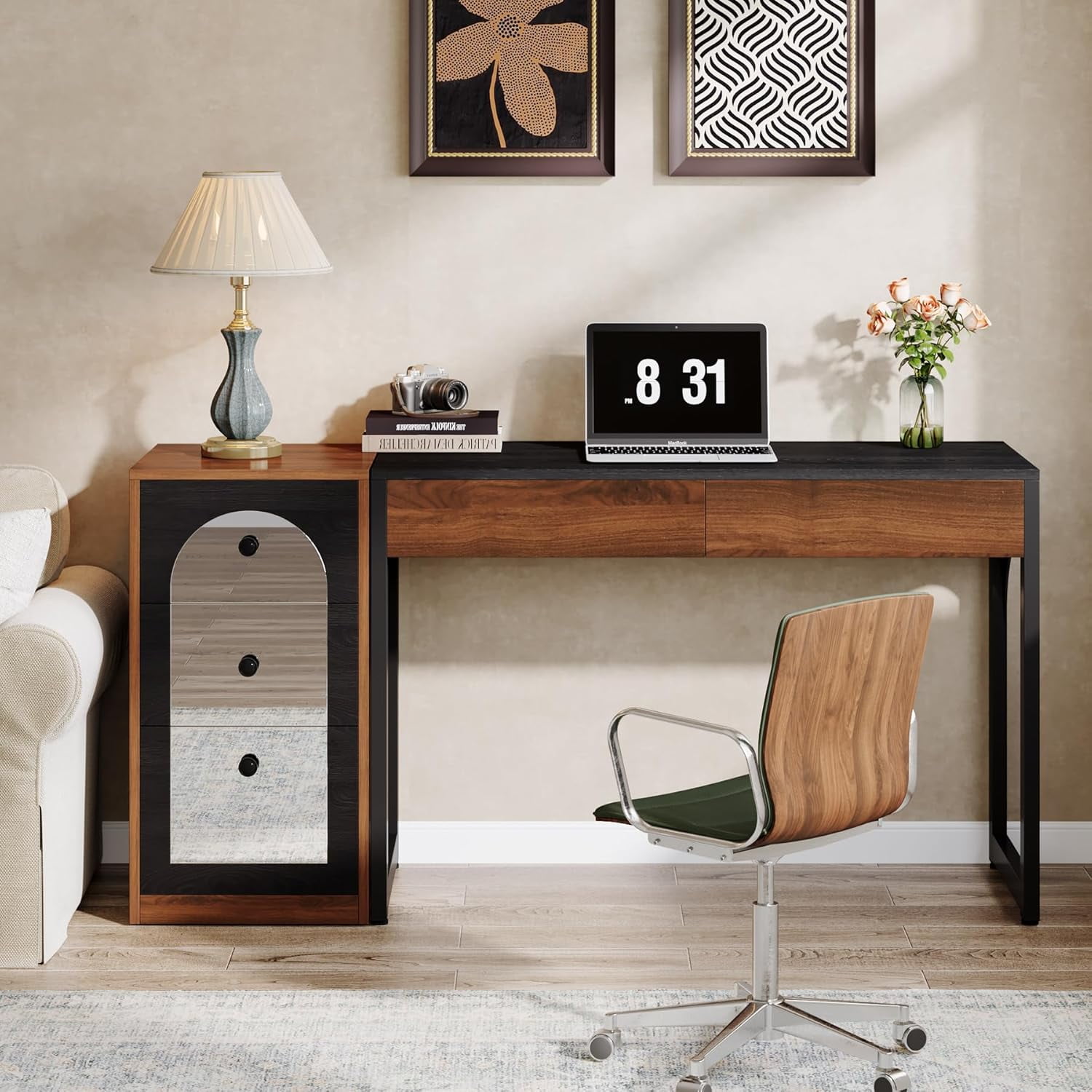 Tribesigns 40 Inches Computer Desk, Modern L Shaped Office Desk with ...