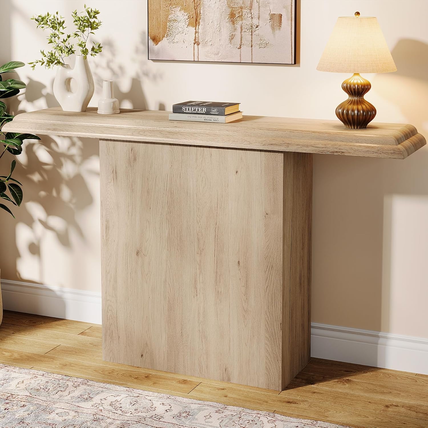 Tribesigns 41" Farmhouse Console Table, Simple Hallway Table, Wood Sofa ...