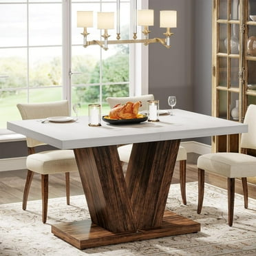 Tribesigns Oversized Rustic Dining Table, 71 in. Rectangular Wooden ...