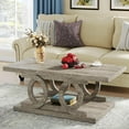 Tribesigns Rustic 47 Inches Multi-Functional Farmhouse Coffee Table ...