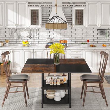 Tara Tile Top Table, White/Natural - Walmart.com