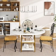 Tribesigns 47" Square Dining Table for 4, Wood Kitchen Table with ...