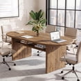 Tribesigns 5.24 ft Oval Conference Table for 6 People, 63-Inch Solid ...