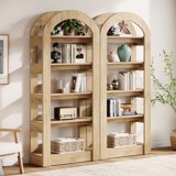 Tribesigns 5-Tier Bookshelf, 70.9" Tall Arched Bookcase Shelf, Modern ...