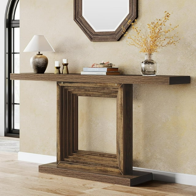 Tribesigns 55-Inch Console Table for Entryway, Farmhouse Hallway Foyer ...
