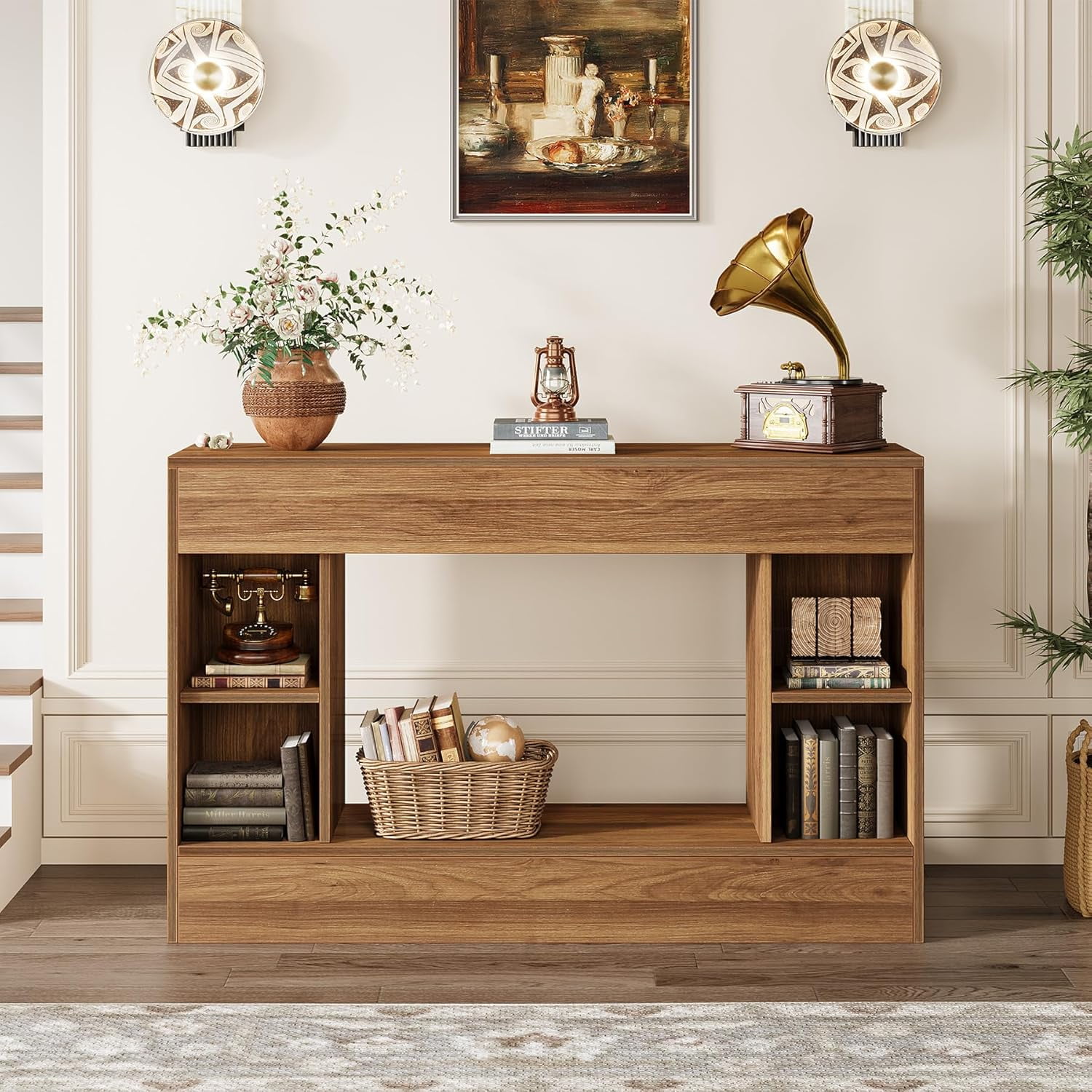 Tribesigns 55-Inch Wood Console Table for Living Room, Farmhouse ...