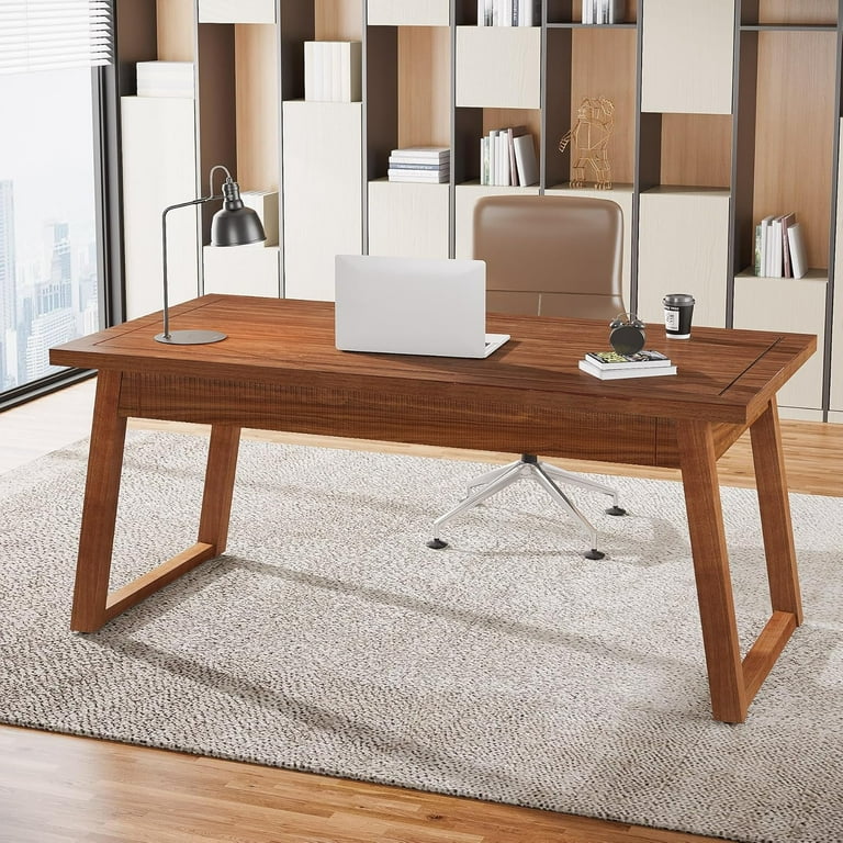 Solid Wood Desk Modern Office