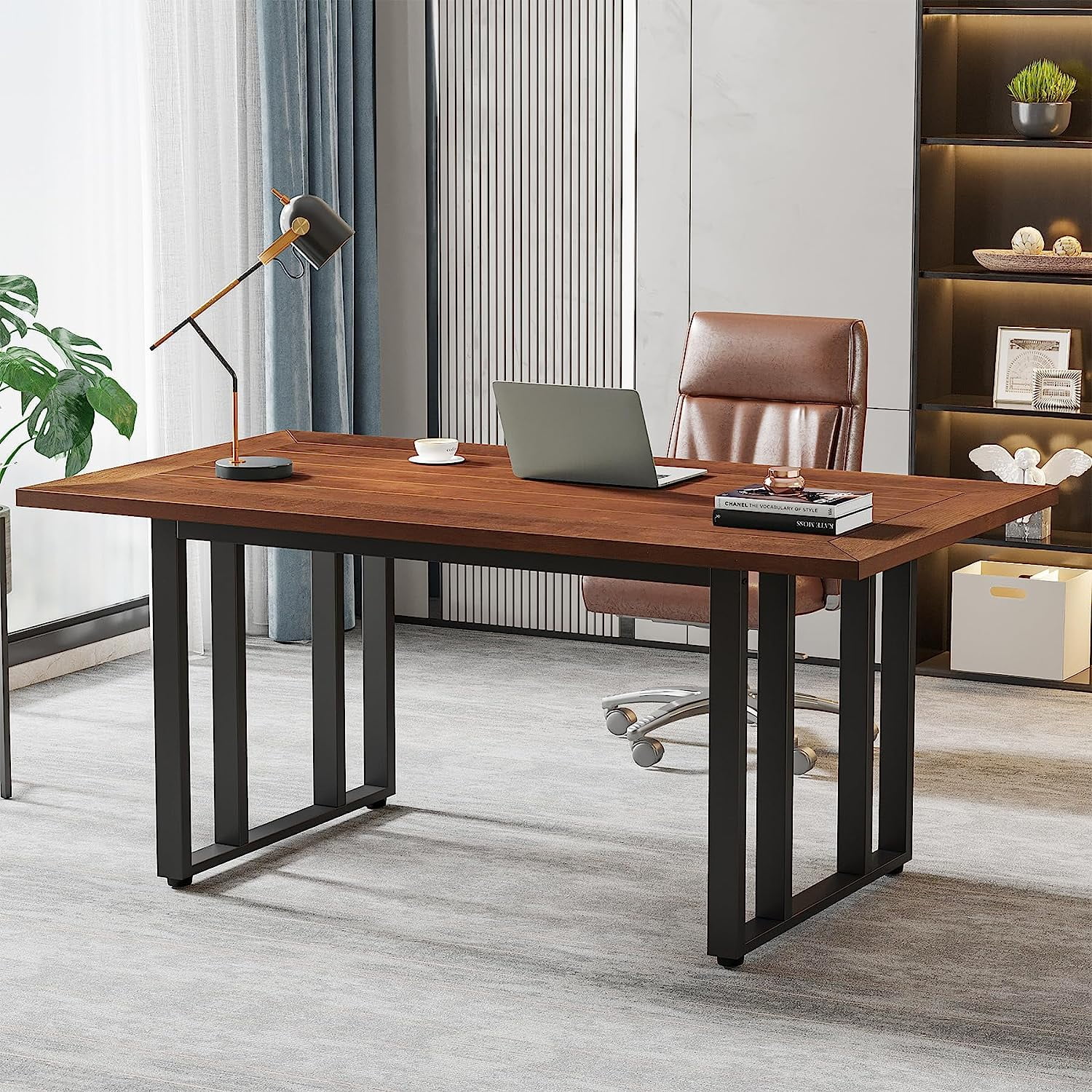 Tribesigns 55 inch Conference Table, Computer Desk Writing Desk ...