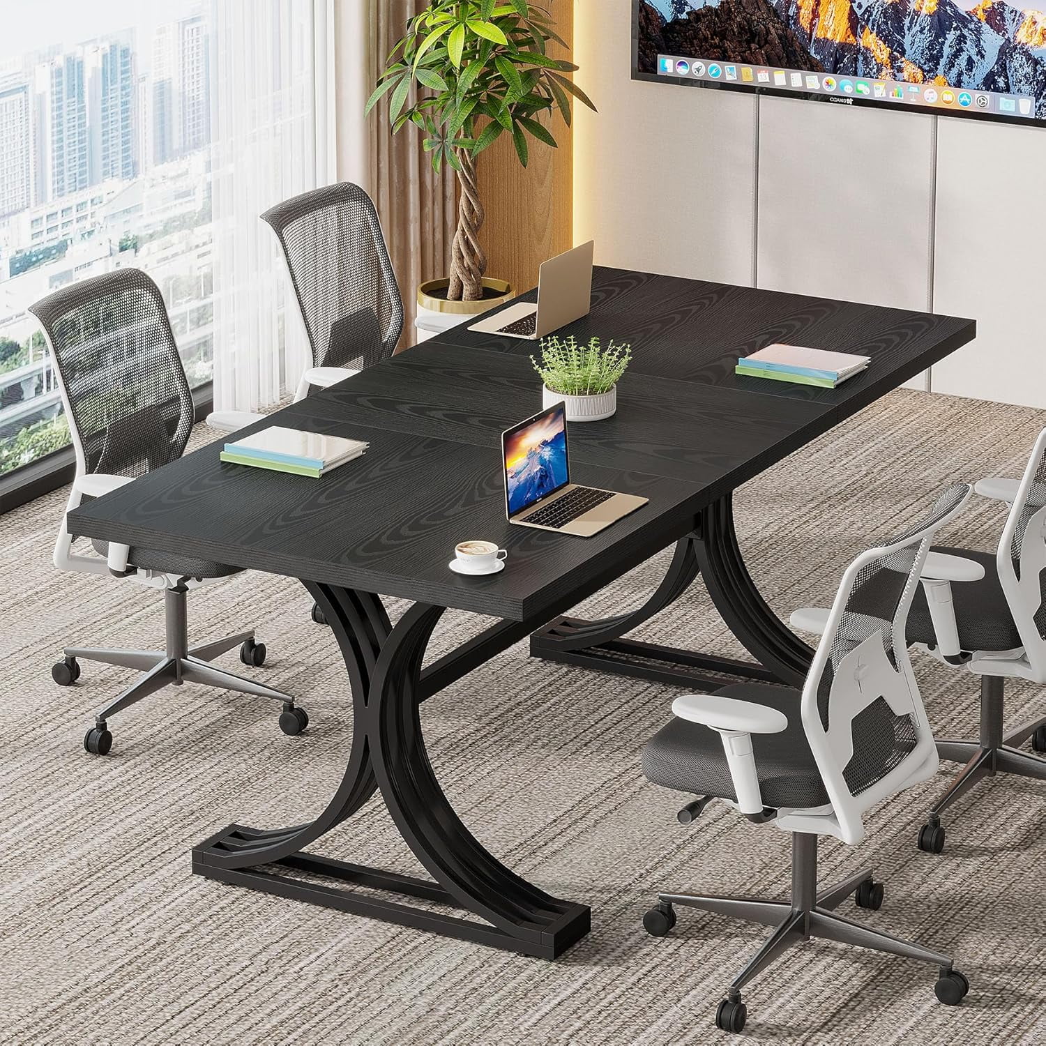 Tribesigns 5FT Conference Table for 4 to 6, 63" W x 31.5" D Modern ...