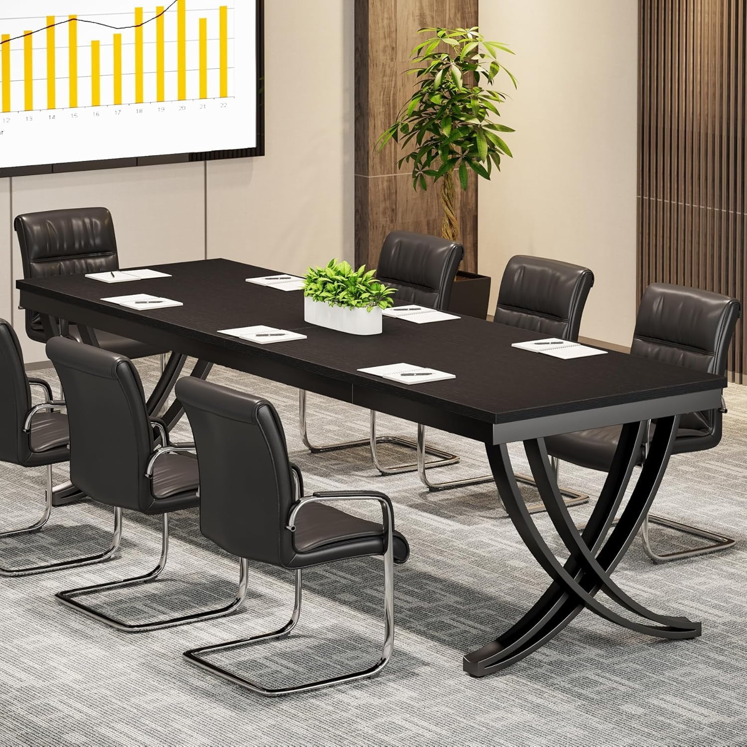 Tribesigns 6.5 FT Conference Table for 6-8 People, 78 inch Long ...