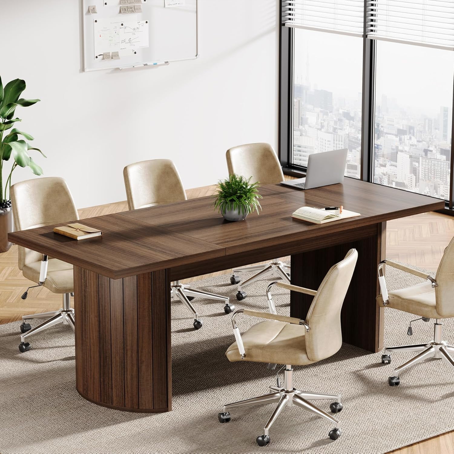 Tribesigns 6.56 ft Conference Table for 6-8 People, 78.7" Large ...