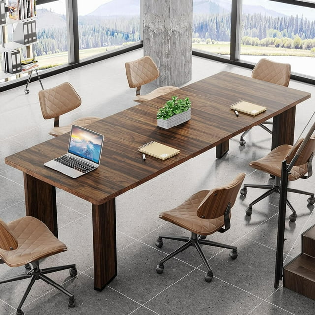 Tribesigns 6.5FT Conference Table for 6-8, 78-Inch Large Rectangular ...