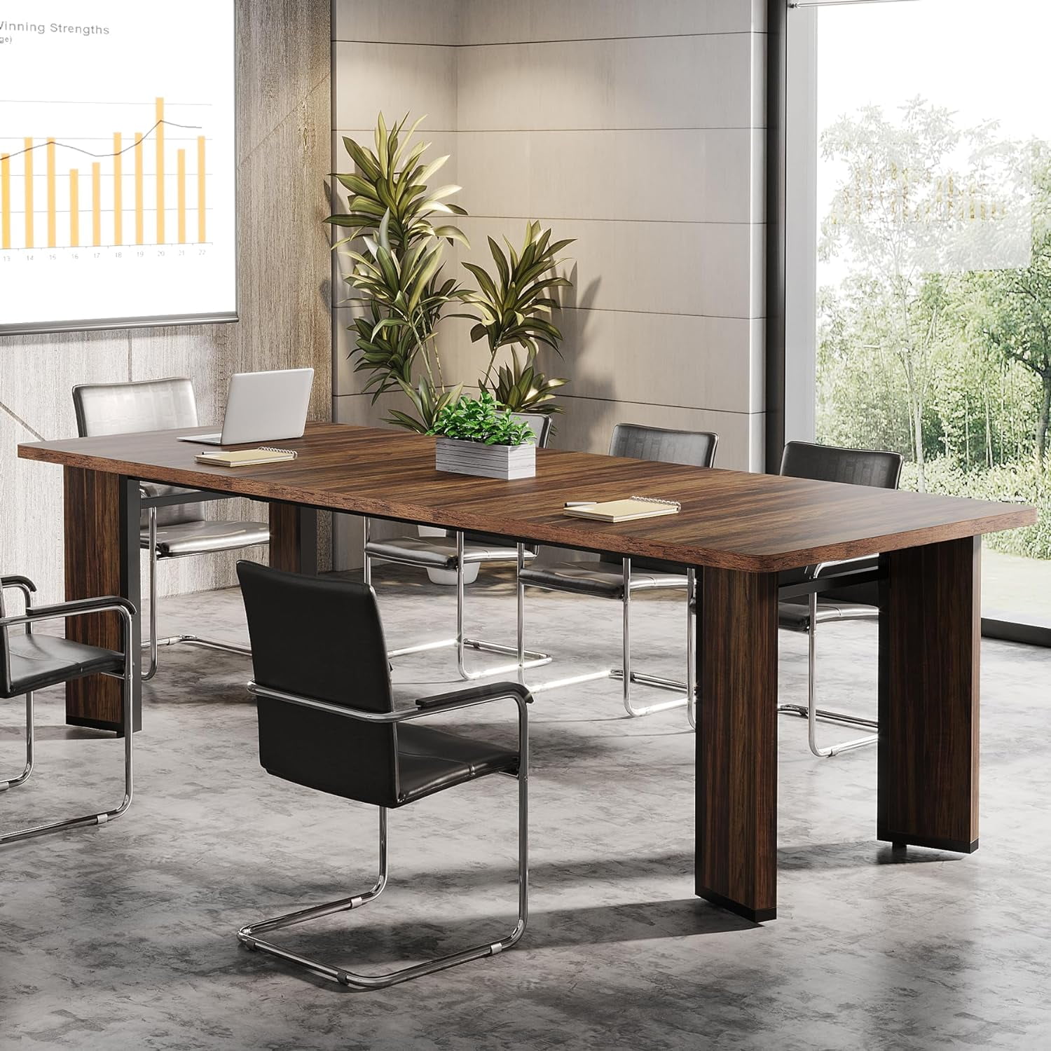 Tribesigns 6.5ft Conference Table for 6-8 Person, Rectangular Large ...