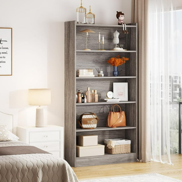 Tribesigns 6-Tier Tall Bookcase, 71 Inches Bookshelves and Bookcases ...