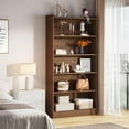 Tribesigns 6-Tier Tall Bookcase, 71 Inches Bookshelves and Bookcases ...