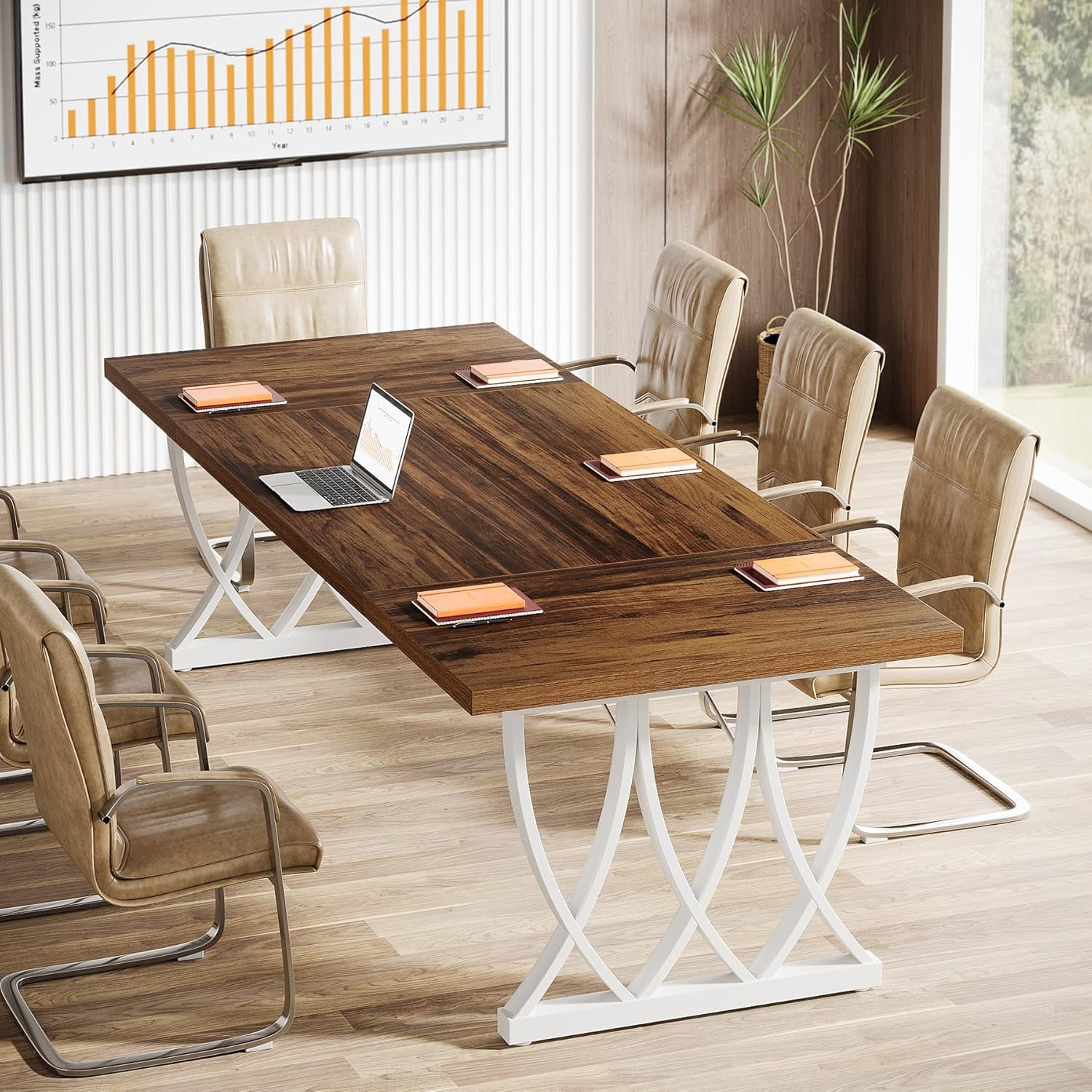 Tribesigns 6 ft Conference Table for 6-8 People, 70.86-Inch Rectangle ...