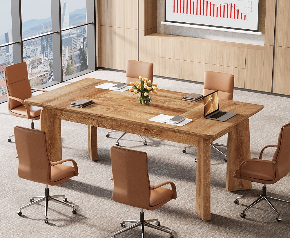 Tribesigns 62 Inch Conference Table Seats 6 People, 5 ft Rectangular ...