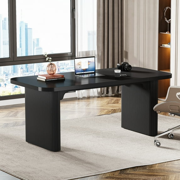 Tribesigns 63'' Computer Desk, Simple Rectangular Writing Table for ...