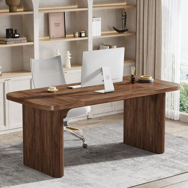 Tribesigns 63'' Computer Desk, Simple Rectangular Writing Table for ...