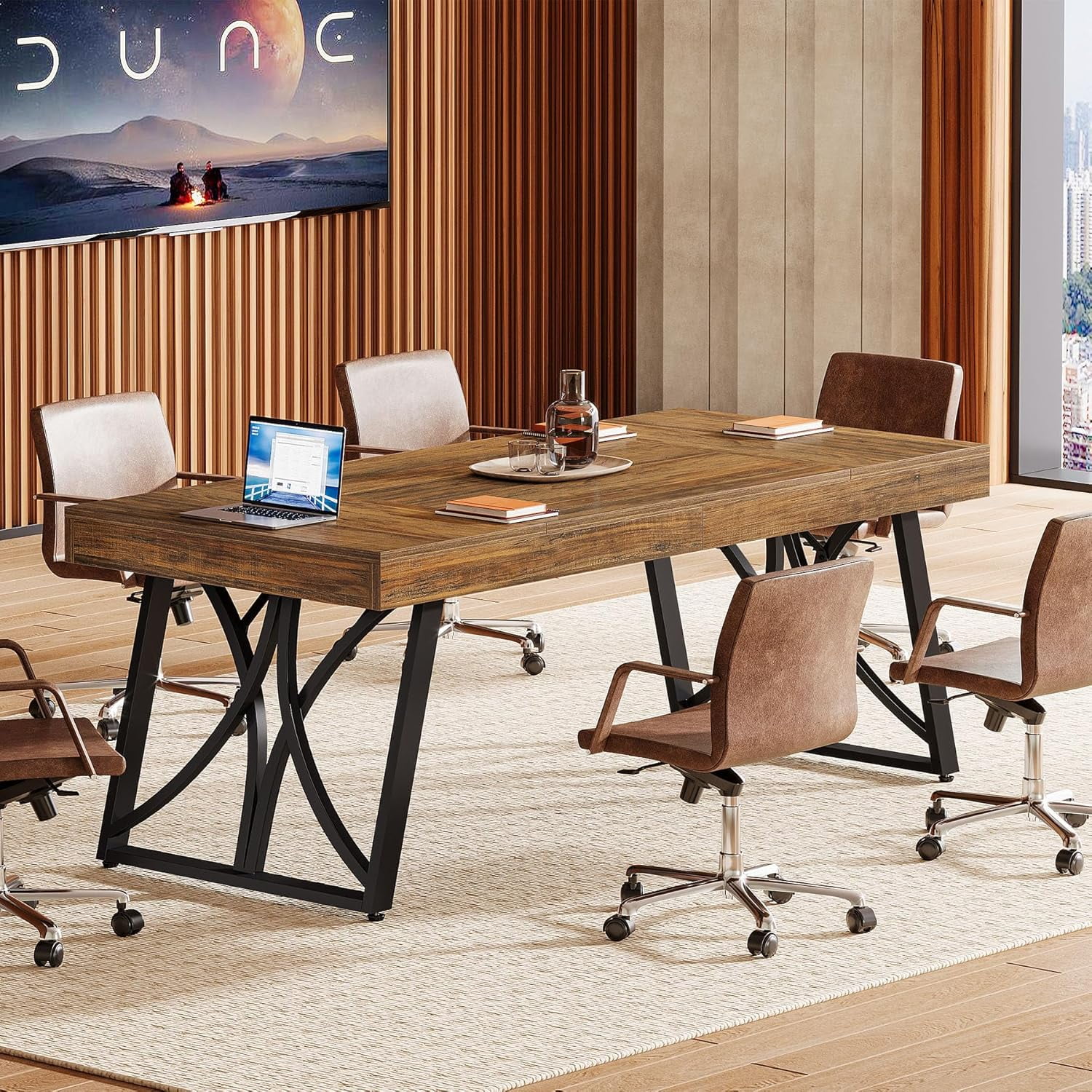 Tribesigns 63-Inch Conference Table for 6-8 People, Rectangular Meeting ...