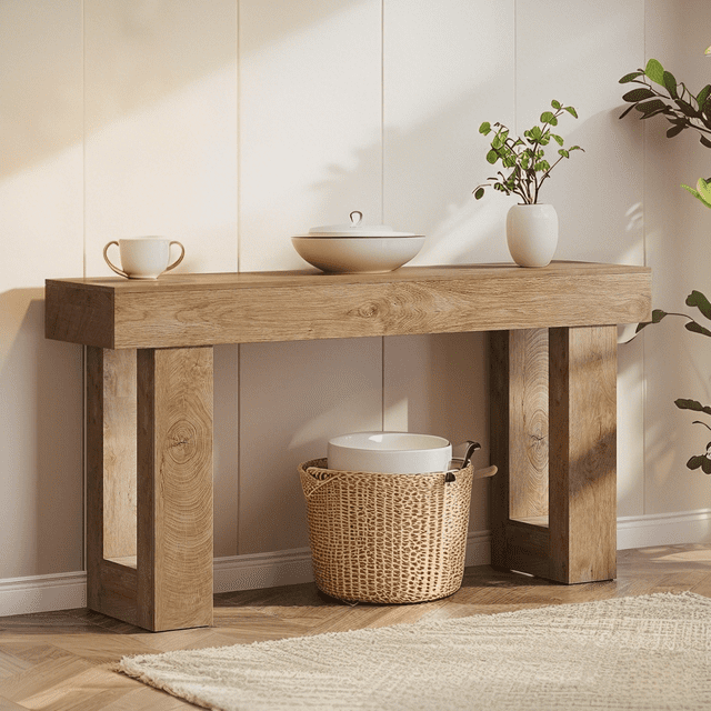 Tribesigns 63-Inch Long Console Table, Farmhouse Entryway Table for ...
