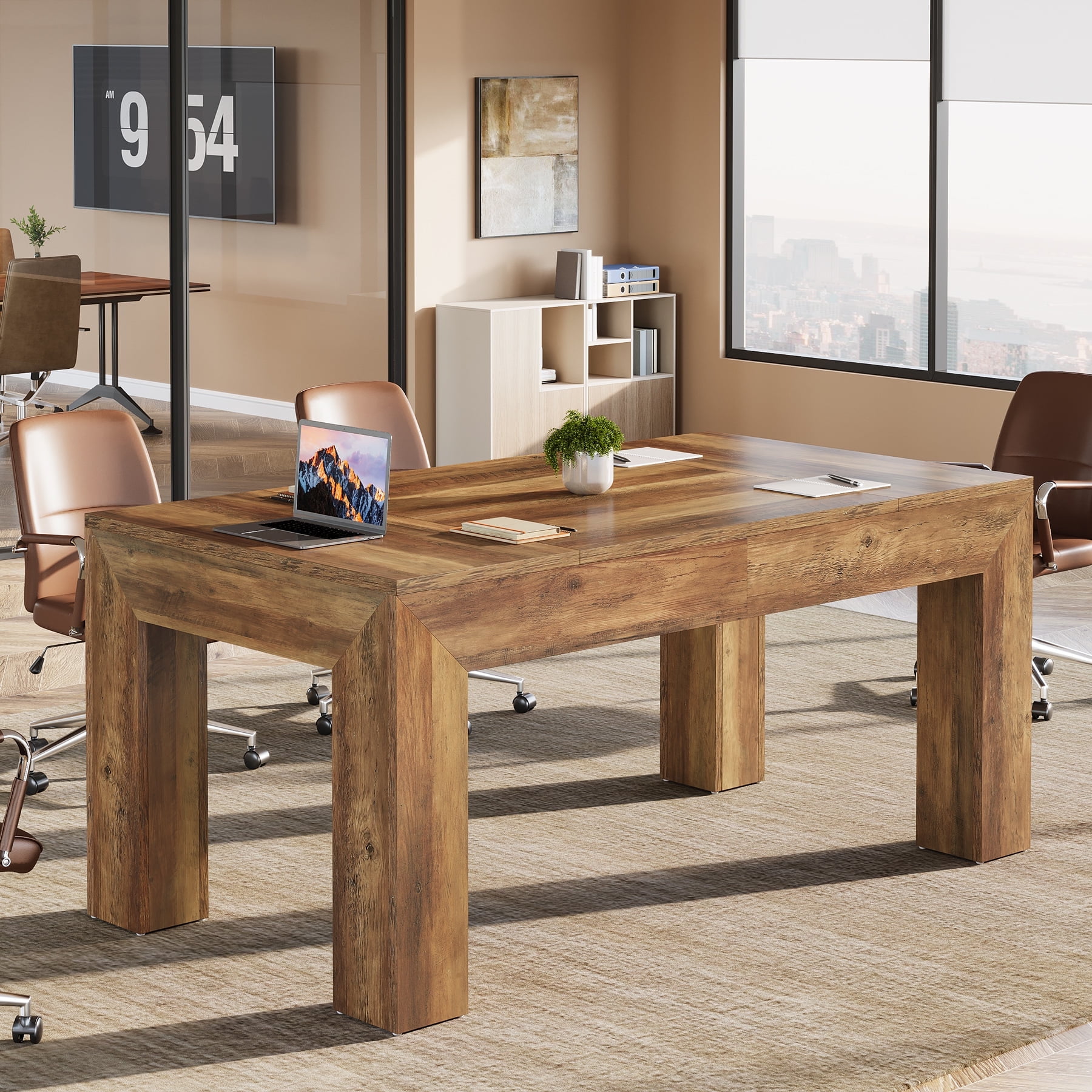 Tribesigns 63-Inch Multi-Purpose Conference Table, Home Office Desk ...