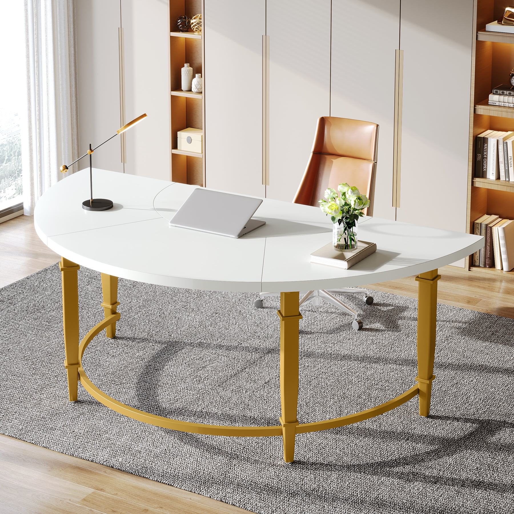 Tribesigns 63 Inch Simple Computer Executive Desk, Modern Study Writing ...