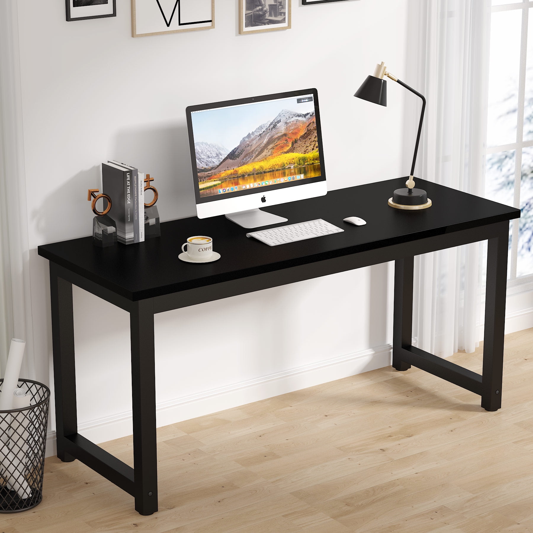 Tribesigns 63" Large Computer Desk, Modern Simple Style Study Writing ...