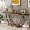 Tribesigns 63" Skinny Console Table with Geometric Base, Farmhouse Sofa ...
