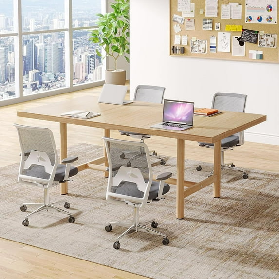 Tribesigns 63" Small Conference Table, Modern Desk for 4-6 People ...