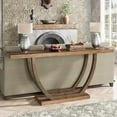 Tribesigns 63 inch Rustic Wooden Console Table, Narrow 2-Tier Storage ...