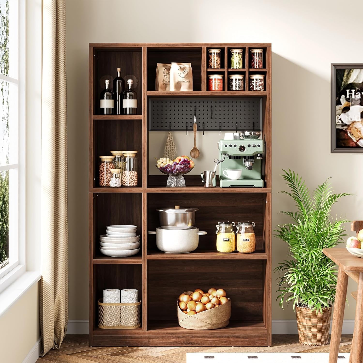 Tribesigns 65" Baker's Rack, Large Coffee Bar Kitchen Stand ith 5-Tier ...