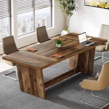 Tribesigns 6FT Oval Conference Table, 70.86D x 35.43W x 29.53H Inches ...