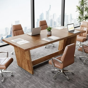 Tribesigns 5 ft Conference Table, Modern Rectangular Meeting Seminar ...