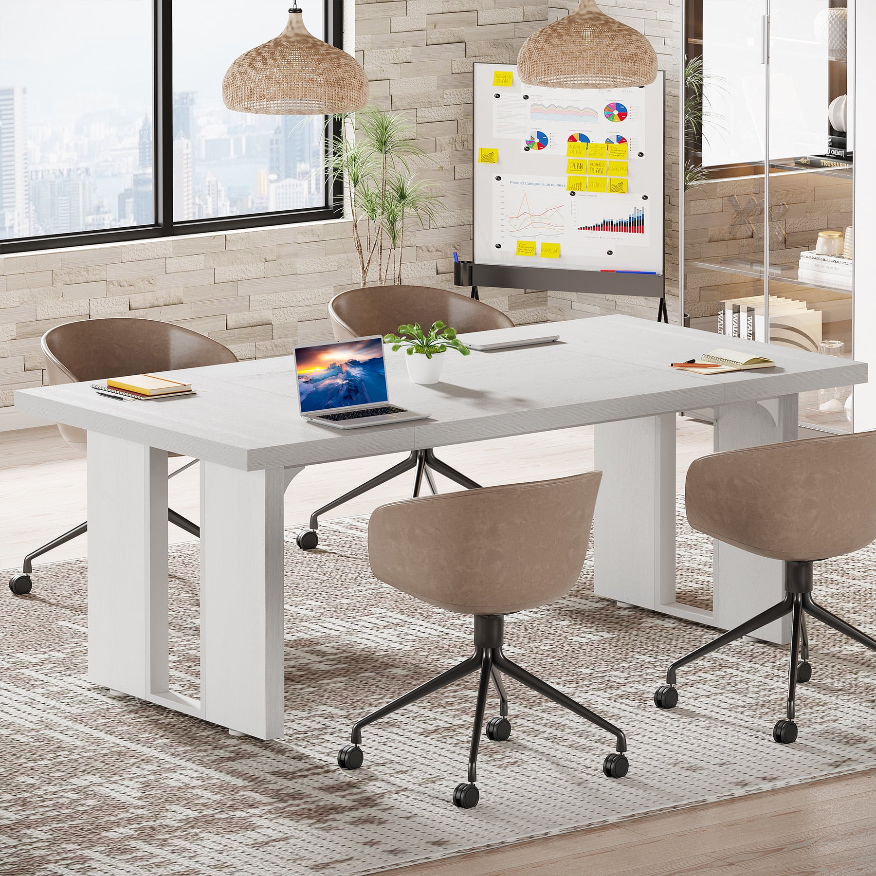 Tribesigns 6FT Conference Table, 70.9 inches Meeting Table for 6 ...