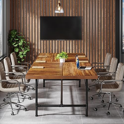 Tribesigns 6FT Conference Table, Rustic Rectangle 70.8" W x 35.4" D ...