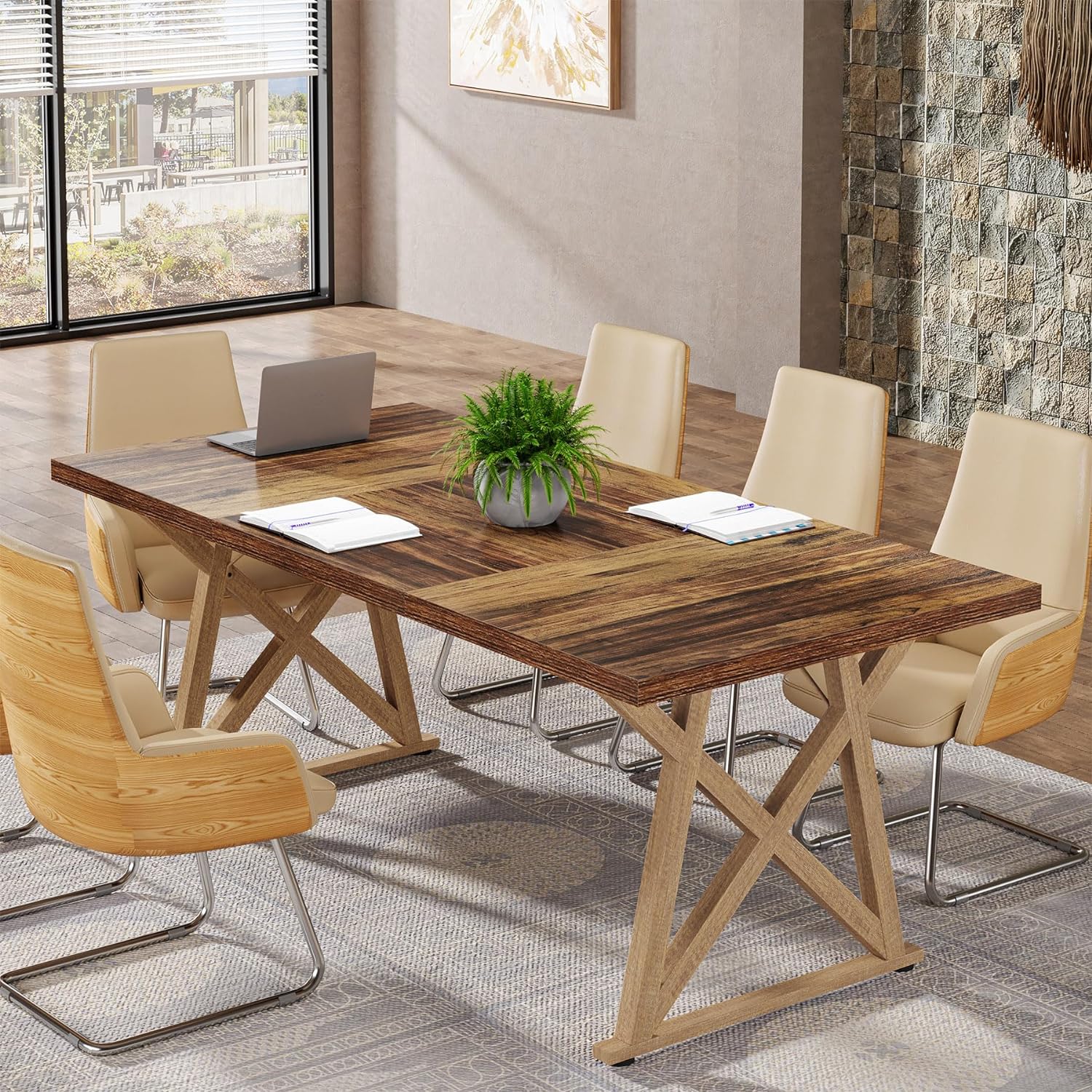 Rudis II Live Edge Conference Table - Walmart.com