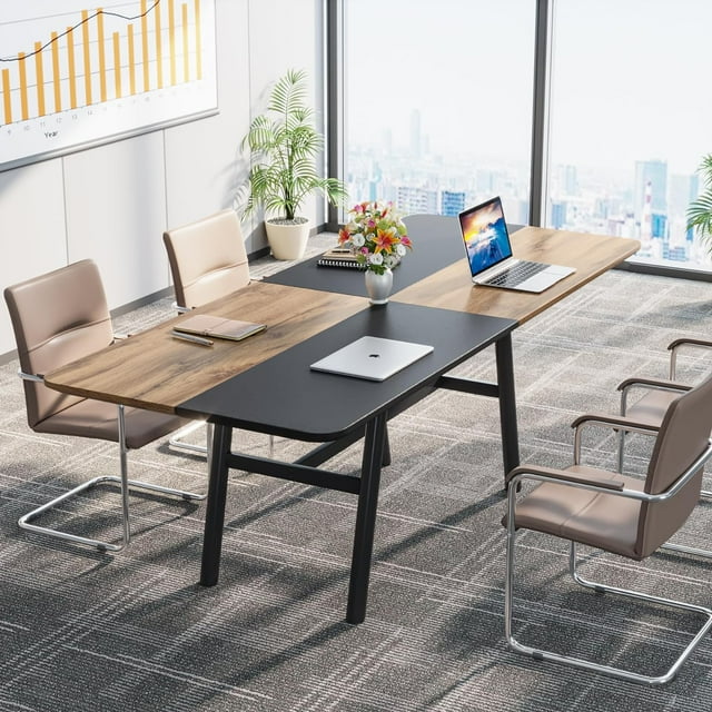 Tribesigns 6ft Conference Table, Modern Meeting Table for Adults, 29.9 ...