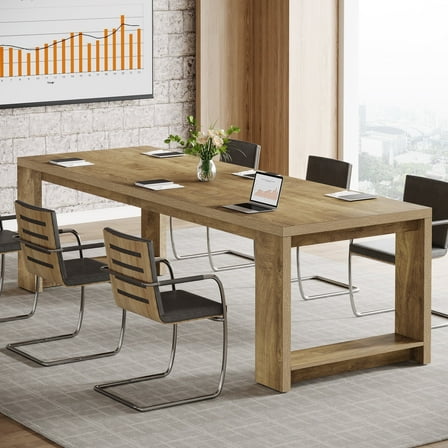 Tribesigns Conference Table, 63 Inches Modern Meeting Seminar Table for ...