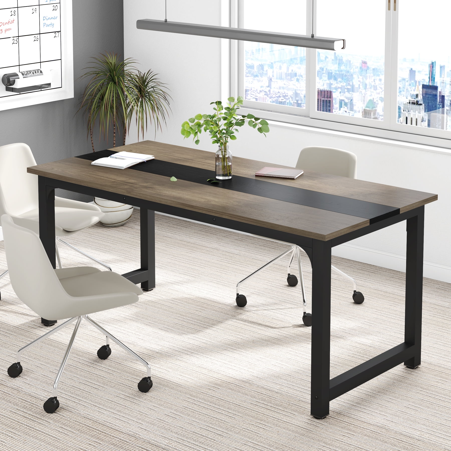 Tribesigns 70.8” Executive Desk, Large Office Computer Desk with ...