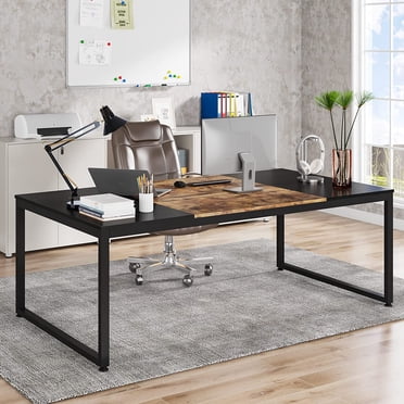 "Black Office Conference Table 94.48"" L x 47.24"" W with Rectangle ...